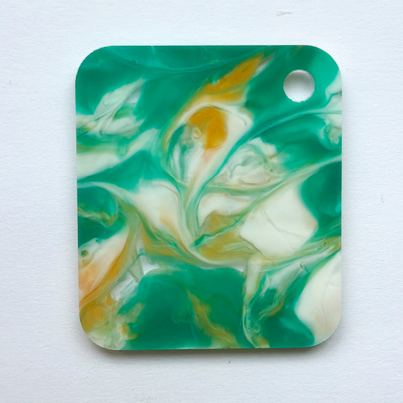 3mm Acrylic - Inky Marble - Green, caramel beige, white – Sketch Laser ...