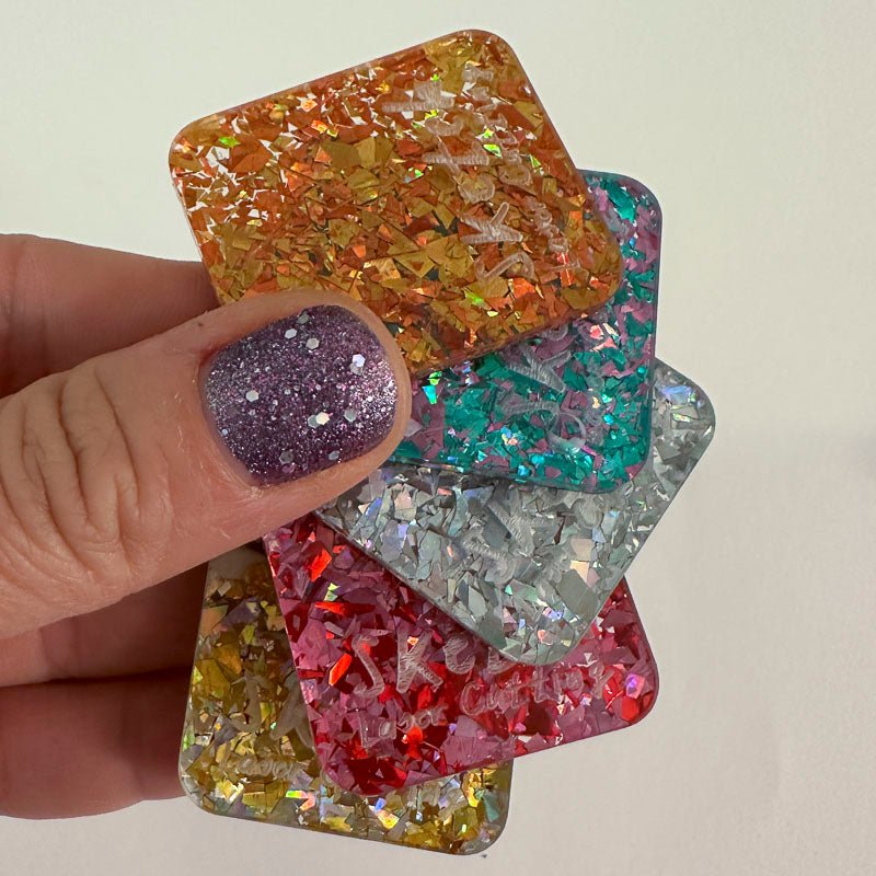 Material Sample Set - Holographic Confetti Shards (x5 Swatches ...