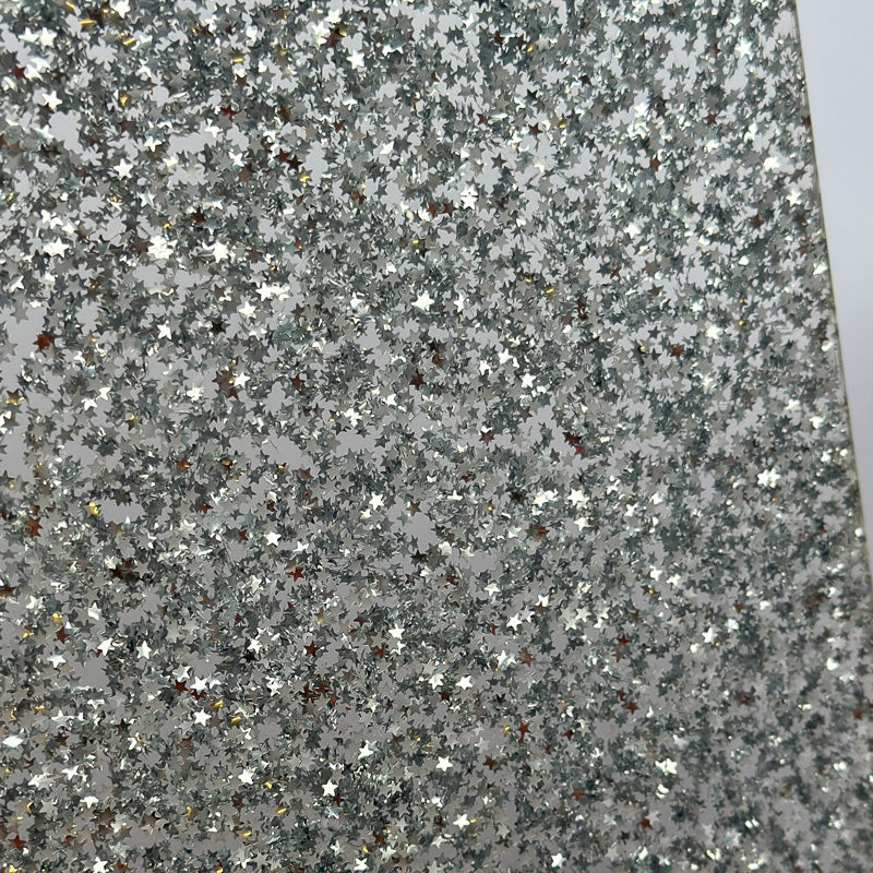 3mm Acrylic - Star Sequins Confetti - Silver – Sketch Laser Cutting