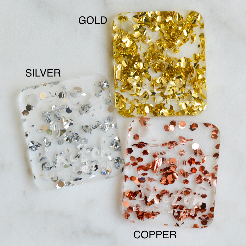 Material Sample Set - Confetti Foil Fleck (x3 Swatches) – Sketch Laser ...