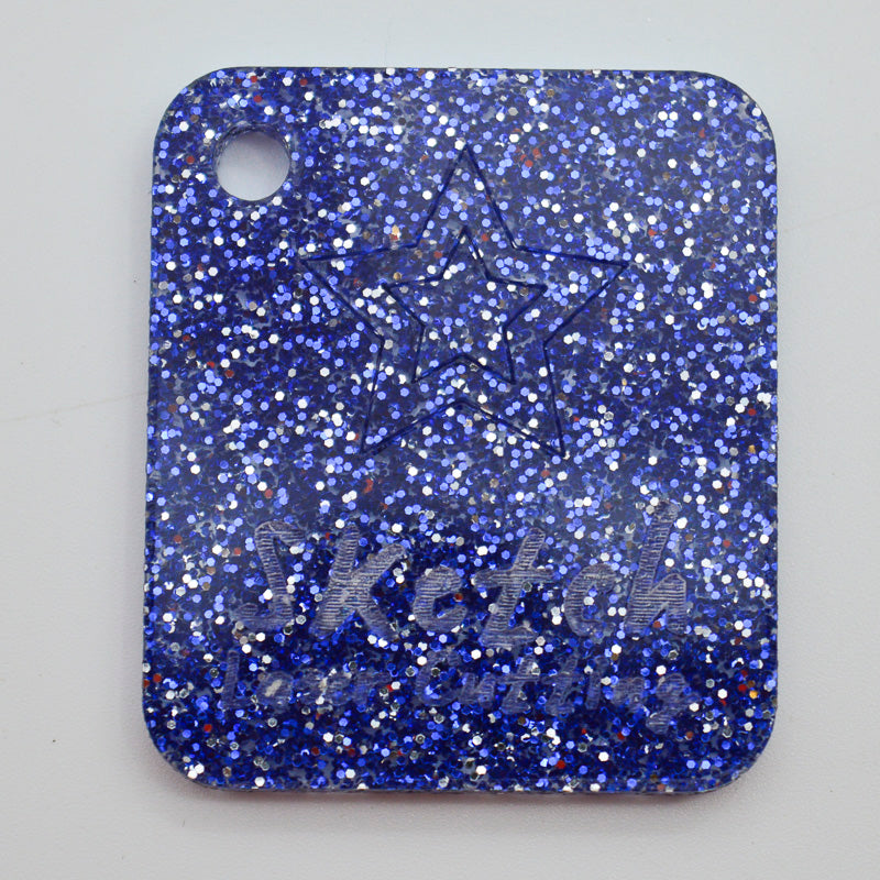 3mm Acrylic Glitter - Bright Ice Blue – Sketch Laser Cutting