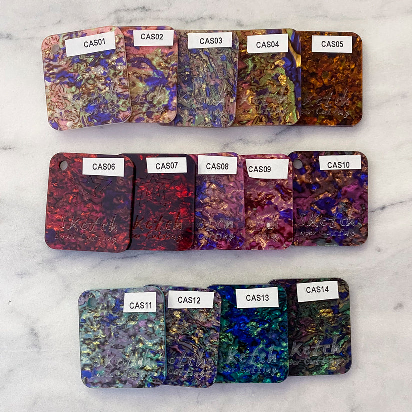 Celluloid Abalone Shell Acrylic 3mm - Dark-Red CAS07 – Sketch Laser Cutting