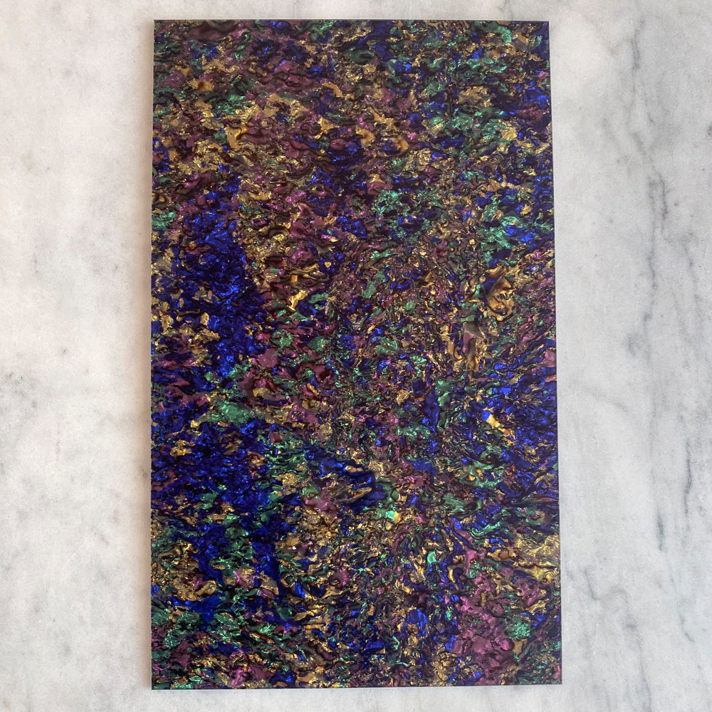 Celluloid Abalone Shell Acrylic 3mm - Navy-Gold CAS14 *SECONDS ...