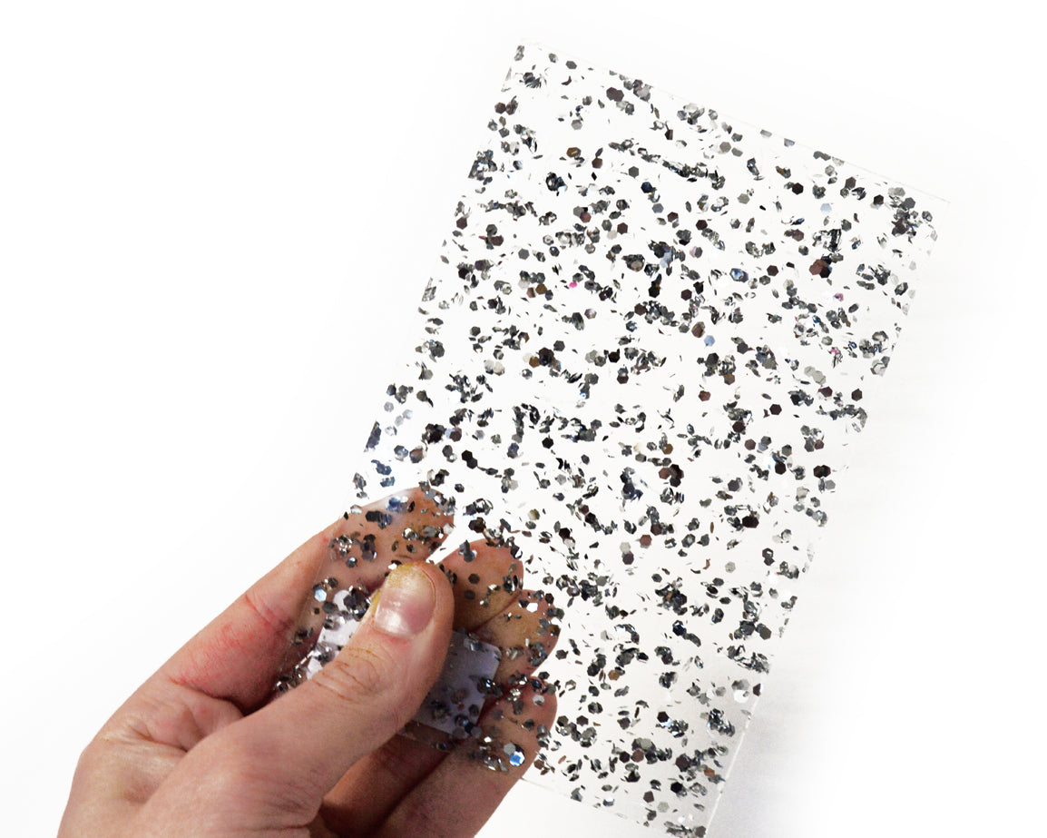 3MM SILVER FLAKE/ FLECK FOIL CONFETTI ACRYLIC – Sketch Laser Cutting